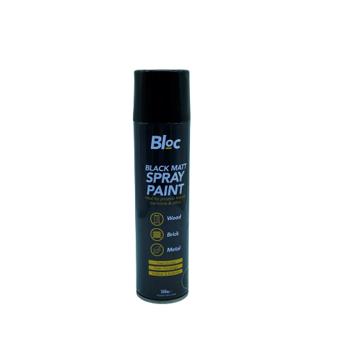Bloc black matt spray paint 300ml 9800 – NZ