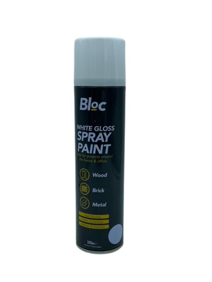 Bloc spray paint WHITE GLOSS 300ML – NZ